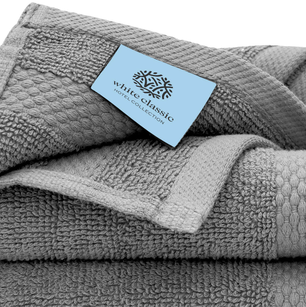 Hotel Collection Luxury Washcloths | 13x13 | 12 Pack – WHITE CLASSIC