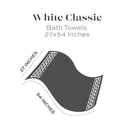 Hotel Collection Luxury Bath Towels | 27x54 | 4 Pack – WHITE CLASSIC
